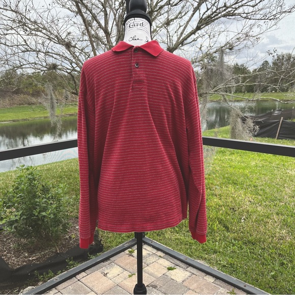 Izod | Shirts | Mens Izod Red Polo Stripped Shirt | Poshmark